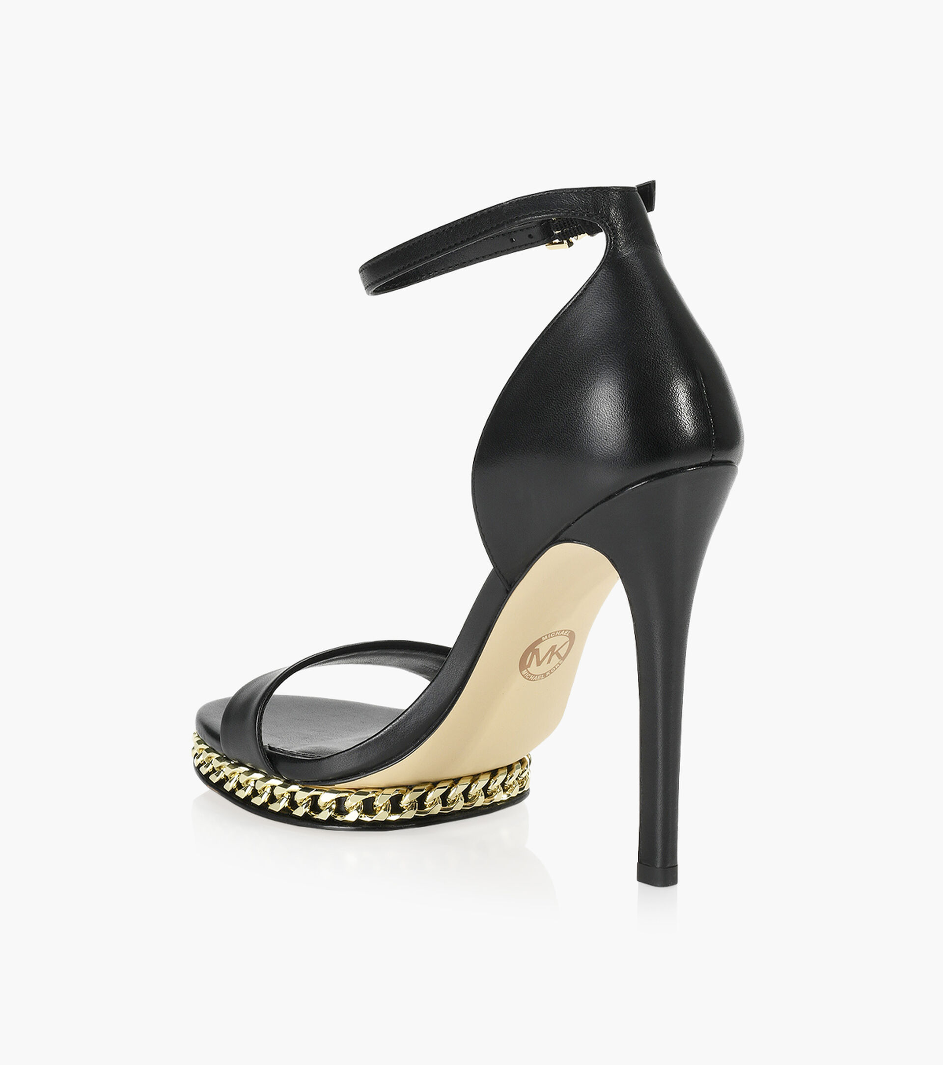 MICHAEL MICHAEL KORS JORDYN CHAIN PLATFORM SANDAL - Black Leather ...