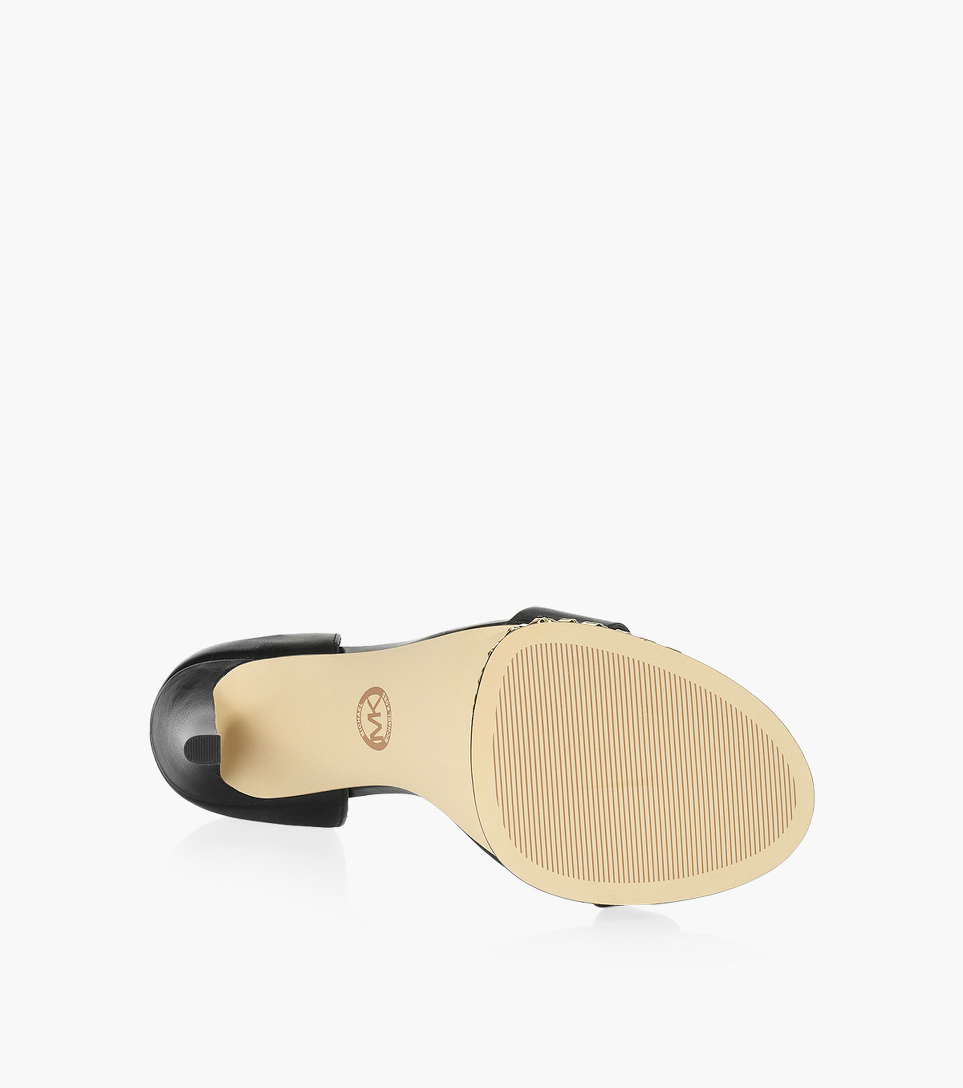MICHAEL MICHAEL KORS JORDYN CHAIN PLATFORM SANDAL - Black Leather ...
